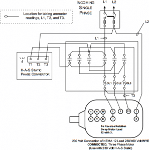 H-A-S Static Phase Converter Installation Diagrams